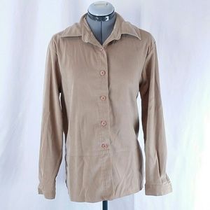 croft & barrow | Shirts | Croft Barrow Womens Tan Button Down Dress ...